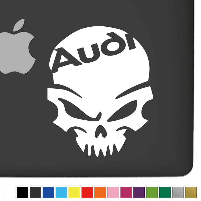 Audi Ver.2 Badass Skull Decal – StickerTitans.com