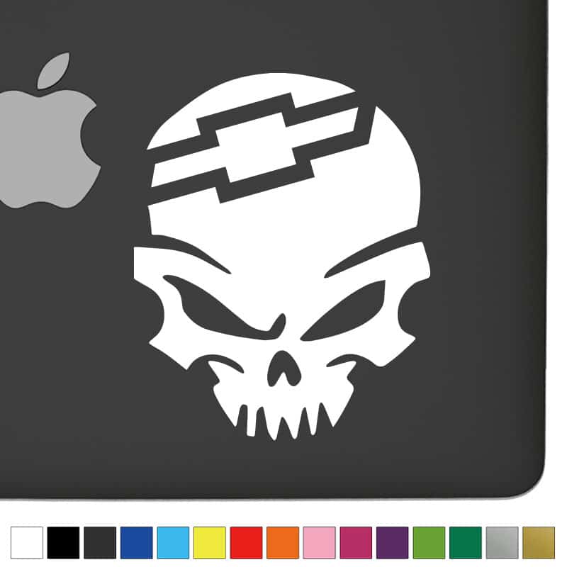 Chevy Ver.1 Badass Skull Decal – StickerTitans.com