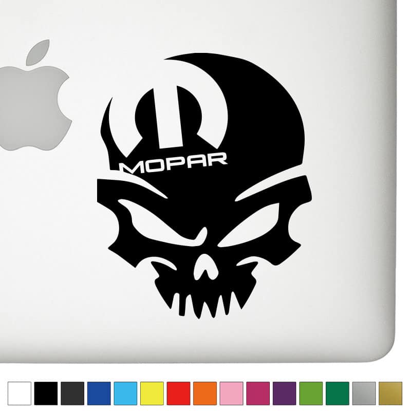 Dodge Mopar Ver.1 Badass Skull Decal – StickerTitans.com