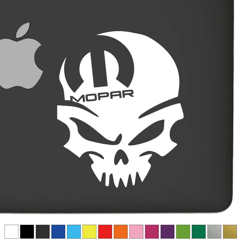 Dodge Mopar Ver.1 Badass Skull Decal – StickerTitans.com