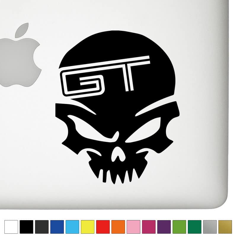 Ford Mustang GT Ver.1 Badass Skull Decal – StickerTitans.com
