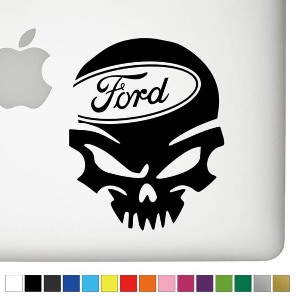 Ford Ver.1 Badass Skull Decal – StickerTitans.com