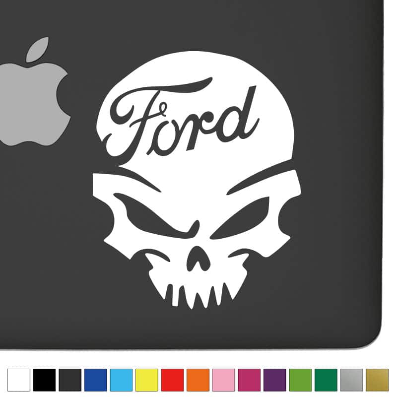 Ford Ver.2 Badass Skull Decal – StickerTitans.com